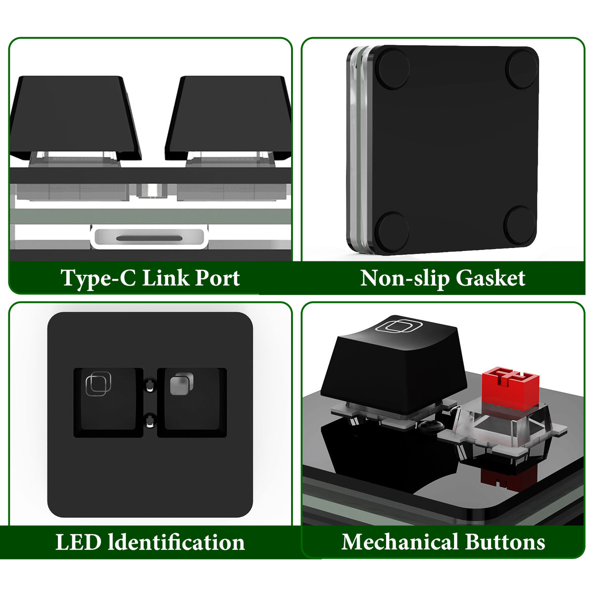 Geekria Copy Paste Keyboard, Mechanical Keypad with Instant Copy/Paste