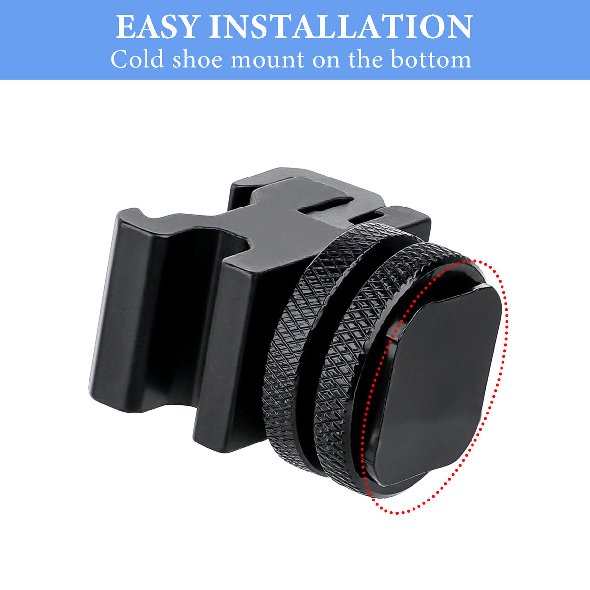 Geekria for Creators Microphone Cold Shoe Mount Adapter for Camera, Mi