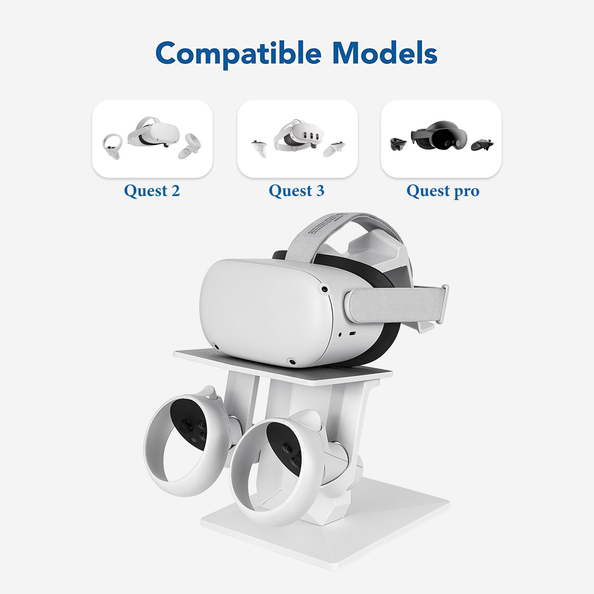 Geekria VR Headset Display Stand, Link Cable Accessories Storage Holde