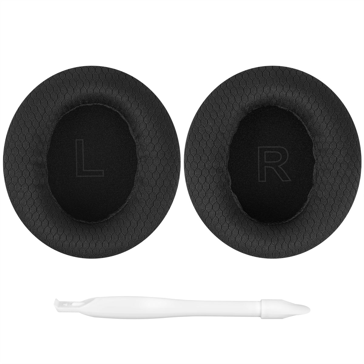 Geekria Comfort Mesh Fabric Replacement Ear Pads for Anker Soundcore L