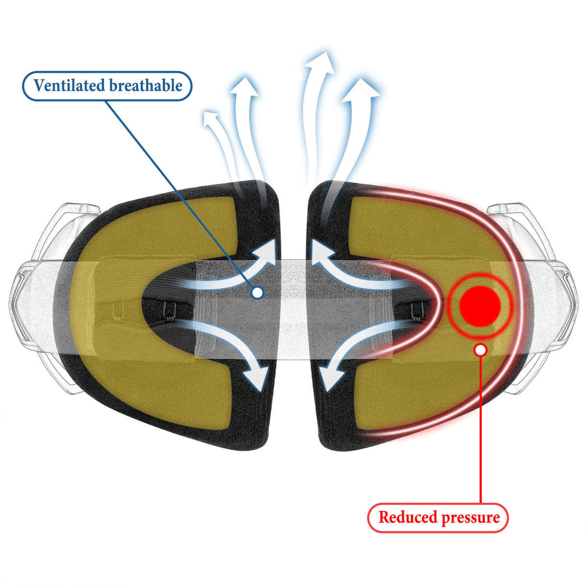 Geekria Comfort Headphones Headband Pressure Relief Pads, Velour Headb