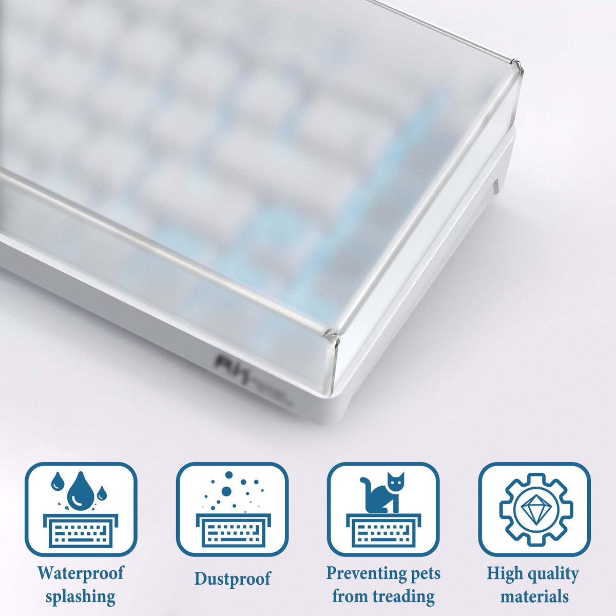 Geekria 65% Keyboard Dust Cover, Acrylic Dust Cover for 68 Key Compute