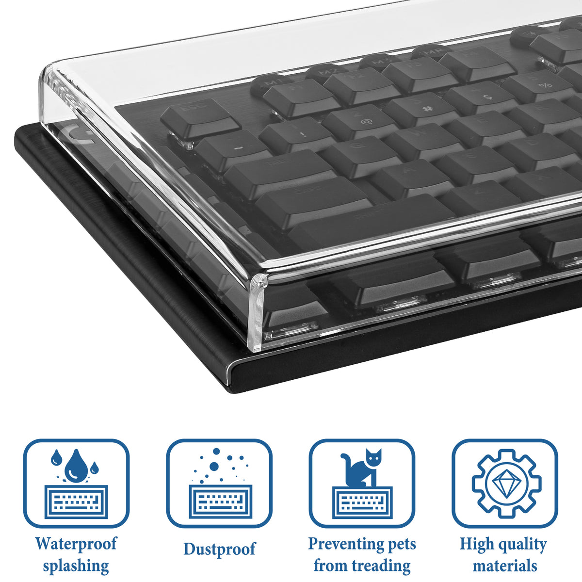 Geekria Keyboard Dust Cover, Clear Acrylic Keypads Cover Compatible wi