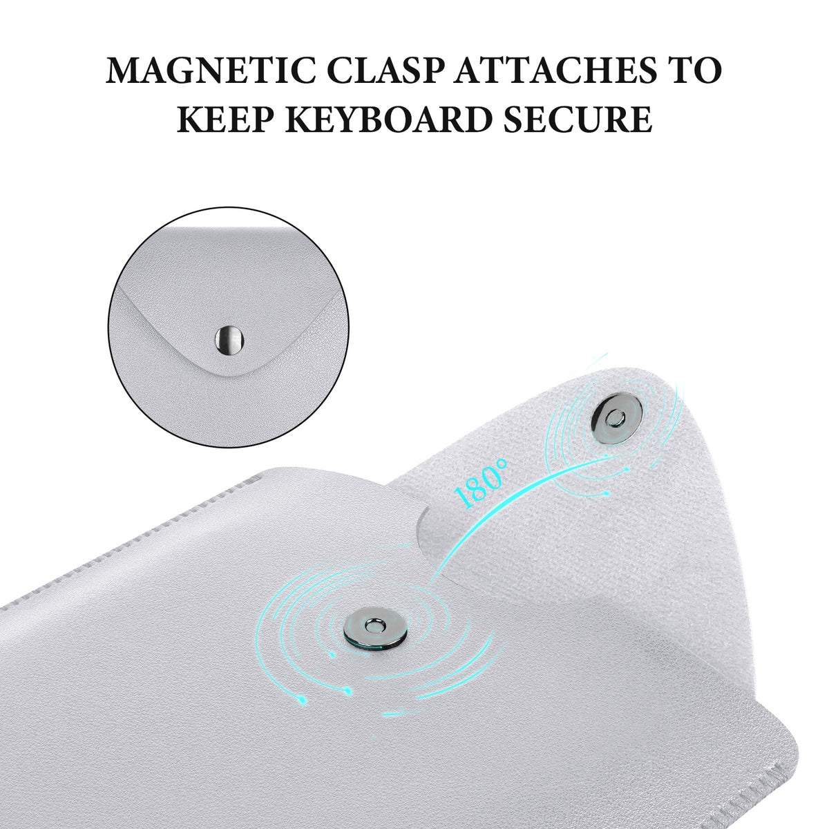 Geekria Slim Keyboard Sleeve Case, Vegan Leather Travel Portable Bag,