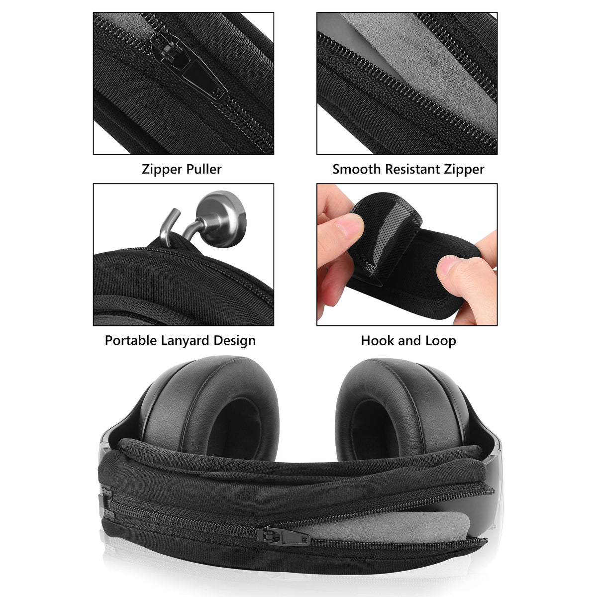 Geekria Medium Hook and Loop Headband Cover + Headband Pad Kit, DIY In