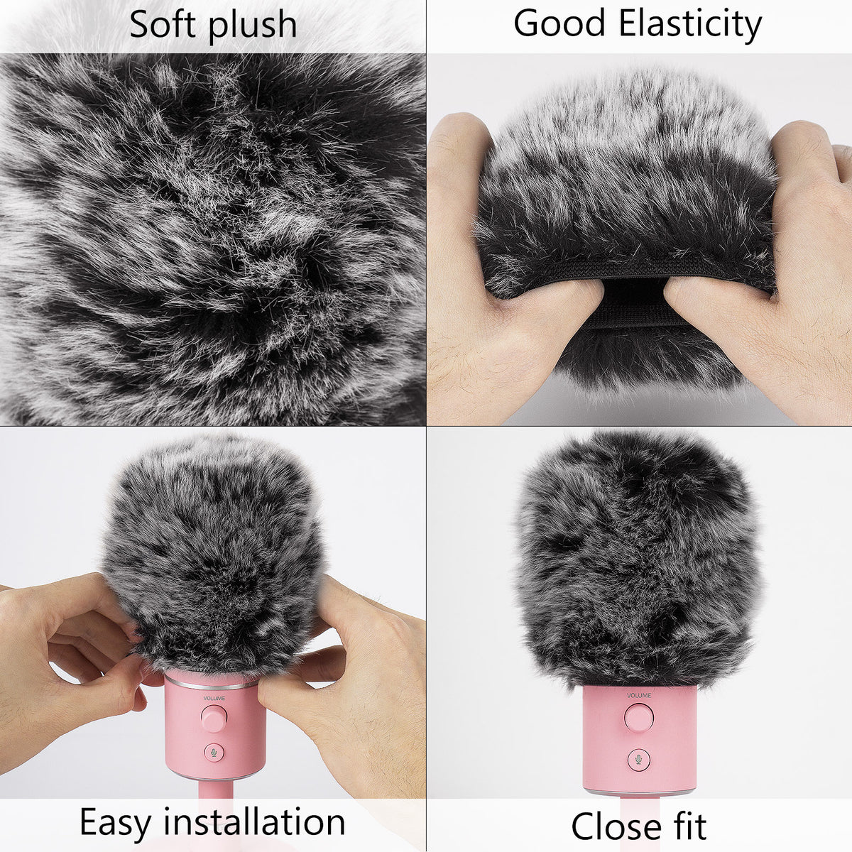 Geekria for Creators Furry Windscreen Compatible with Razer Seiren X,