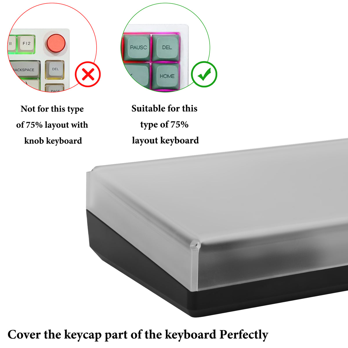 Geekria Keyboard Dust Cover for 75% Compact 84 Key Keyboard, Compatibl