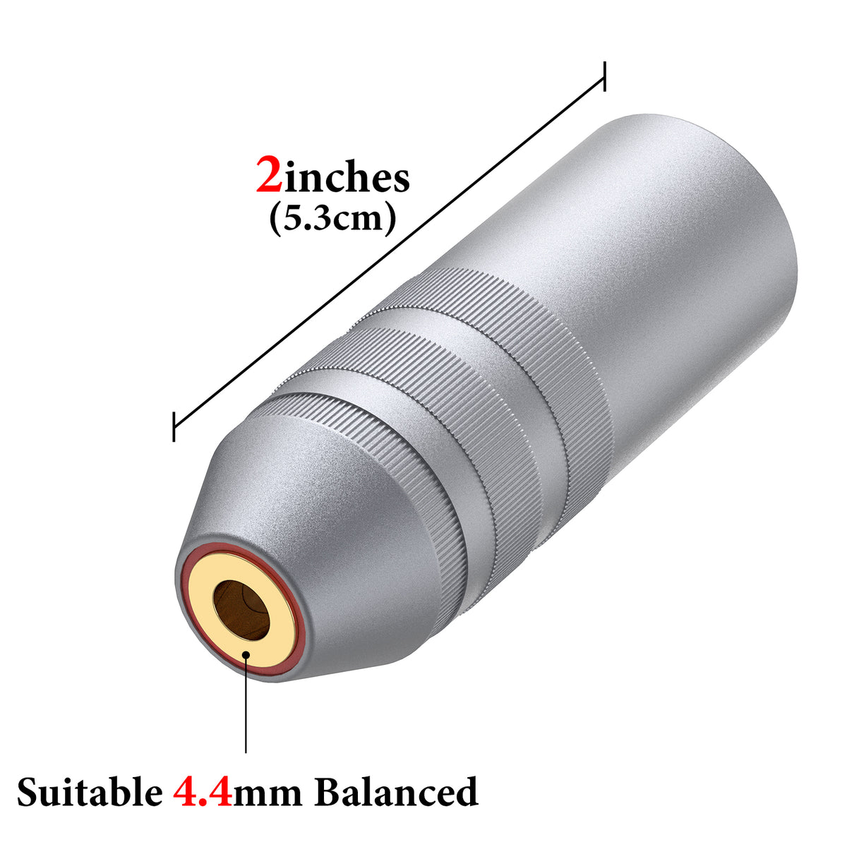 Geekria XLR 4Pin to 4.4mm Balanced Plug Adapter, Aluminum Alloy Pure C